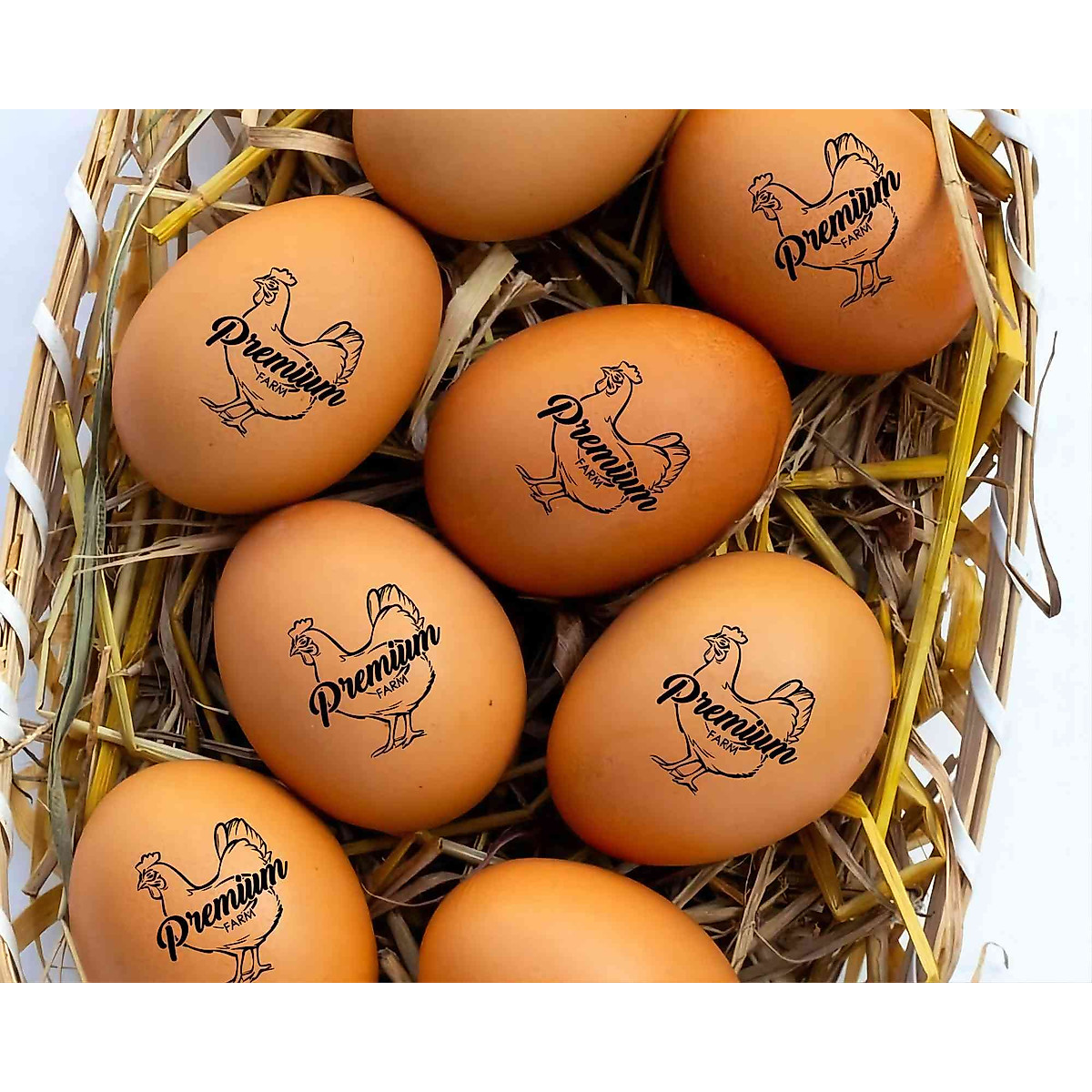 STAMTECH Egg Stamps for Fresh Eggs - Make Your Mark on Farm Fresh Eggs with Custom Egg Stamp Customizable and Easy to Use for Homegrown Eggs and Kitchen Creations