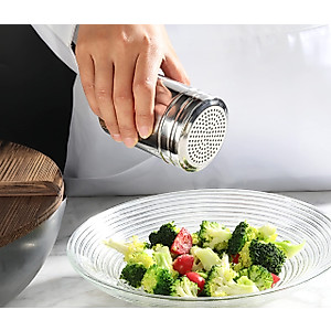 New Star Foodservice 28478 Stainless Steel Dredge Shaker, 10-Ounce, Set of 2