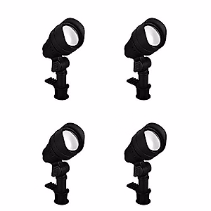 4.5-Watt Millennium Black Adjustable Light Color Outdoor Integrated LED Landscape Flood Light (4-Pack)