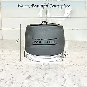 Walker's Fire Pit 4.5” W x 3.5” T Isopropyl Alcohol Concrete Portable Tabletop firepits for Smokeless Indoor, Decor, Gatherings and Parties On Patio Garden Backyard.
