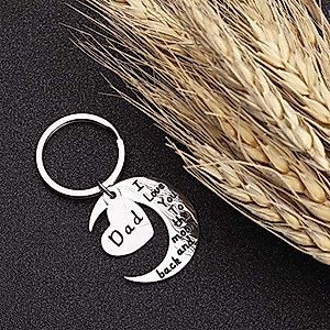 Christmas Dad Gift from Daughter Son Stocking Stuffers for Men I Love You Fathers Day Keychain Gift for Daddy Stepdad Xmas Birthday Thanksgiving Valentine Retirement Gift for Papa from Kids
