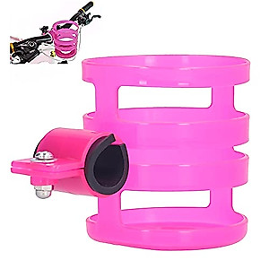 Stroller Cup Holder, Universal Cup Holder Stroller Water Bottle Holder Bike Water Bottle Holder Stroller Drink Holders for Stroller Bicycle Wheelchair(Pink)