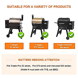 Utheer Folding Shelf for Traeger Pro 22, Pro 575 and Ironwood 650 Series Pellet Grill, Grill Accessories for Traeger Pellet Grills, BAC362 Front Folding Shelf, 25" L x 12" W, Black