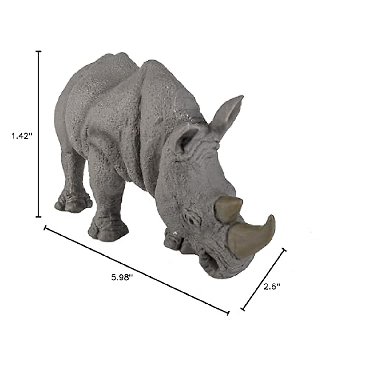 Safari Ltd. White Rhino Toy Figurine - Realistic, Hand-Painted 5.75" Model Figure - Safe, Educational Toy for Boys, Girls & Kids Ages 3+