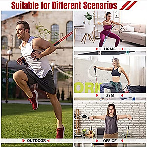 Resistance Bands Set with Yellow Handles, Exercise/Workout/ Fitness Bands with Door Anchor, Legs Ankle Straps for Resistance Training，Physical Therapy，Home Gym Workout