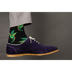 Real Sic Casual Designer Socks for Men and Women - Exotic Animal Series - Breathable and Lightwear Cotton (Dragon)