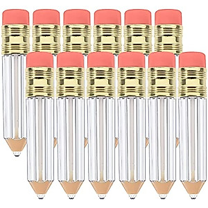 BEOSOFLOY 12pcs Clear Pencil Lip Gloss Tubes 5ml Mini Reusable Clear Empty Lip Gloss Containers Tube with Wand Mini Lip Gloss Tube for Girls DIY Lip Samples