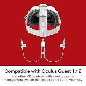 MEE audio M6 VR Multiplatform in-Ear Earphones with Headset Microphone for PS5, Xbox, Nintendo Switch, PC; Also Includes Short Cable and mounting Bracket for Oculus Quest and Other VR Gaming Headsets