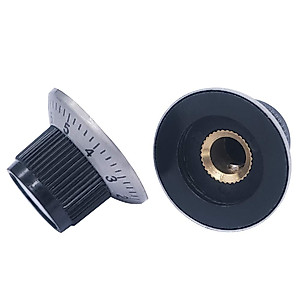 mxuteuk 4pcs Potentiometer Control Knob Volume Audio Electric Guitar Bass Pedal Knobs Screw Type 24 x 14.5mm (d*h) KNOB-C-1