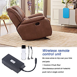 GLOGLOW Recliner Wireless Controller, Recliner Wireless Remote Control 2.4G Single Motor Wireless Remote Control for Reclining Furniture
