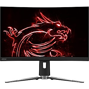 MSI MPG ARTYMIS 273CQR QD, 27" Gaming Monitor, 2560 x 1440 (QHD), VA with Quantum Dot Technology, 165Hz, FreeSync Premium Pro, HDR 400, HDMI, Displayport, USB C, Tilt, Swivel, Height Adjustable