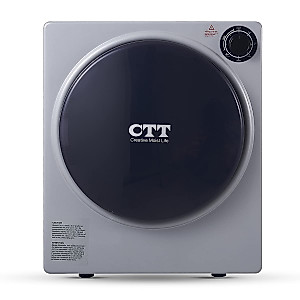 CTT Compact Dryer 2.0 cu.ft. Portable Clothes Dryers with Stainless Steel Liner Small Dryer Machine, Suitable for Apartments, Dorm, RVs, 110V Gray
