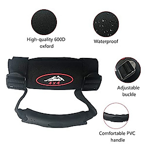 RERPRO UTV ATV Grab Handles, 1.5” - 1.75” Roll Bar Grab Handles Compatible with Polaris RZR, Kawasaki, Wildcat, UTV ATV Hand Hold Replacement Straps Grip, 2 Pack