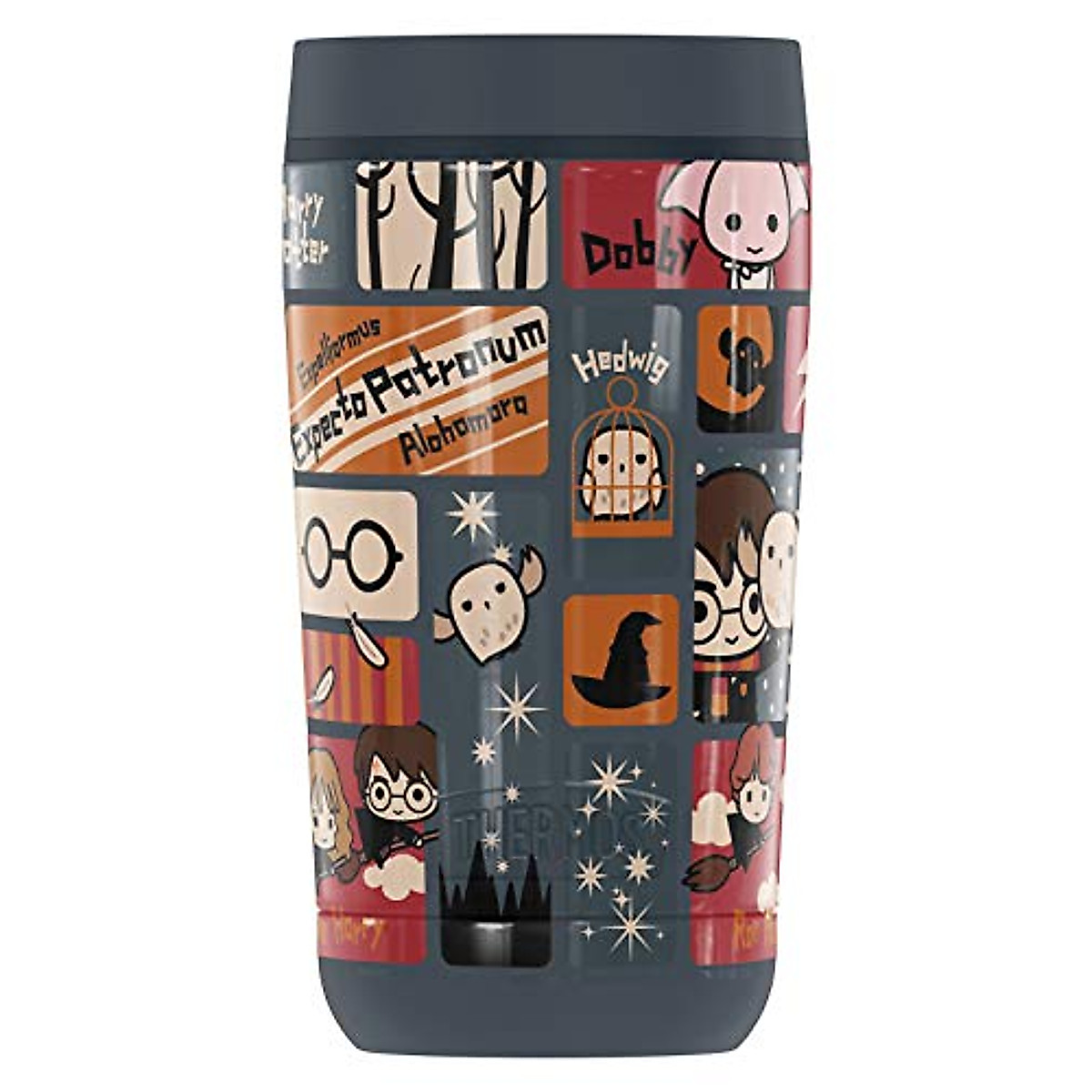 THERMOS Harry Potter Cute Chibi Pattern, GUARDIAN COLLECTION Stainless Steel Travel Tumbler, Vacuum insulated & Double Wall, 12oz