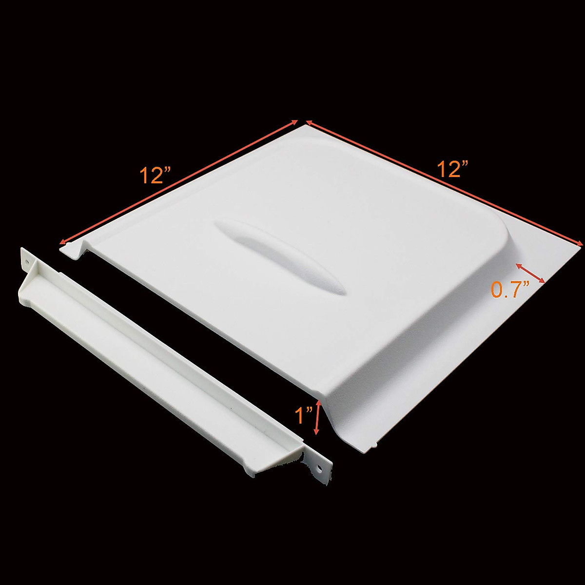 X-Haibei RV Screen Door Slide 12 inch Panel with Handle Slide Stop Set White for Travel Trailer Camper Motor Home