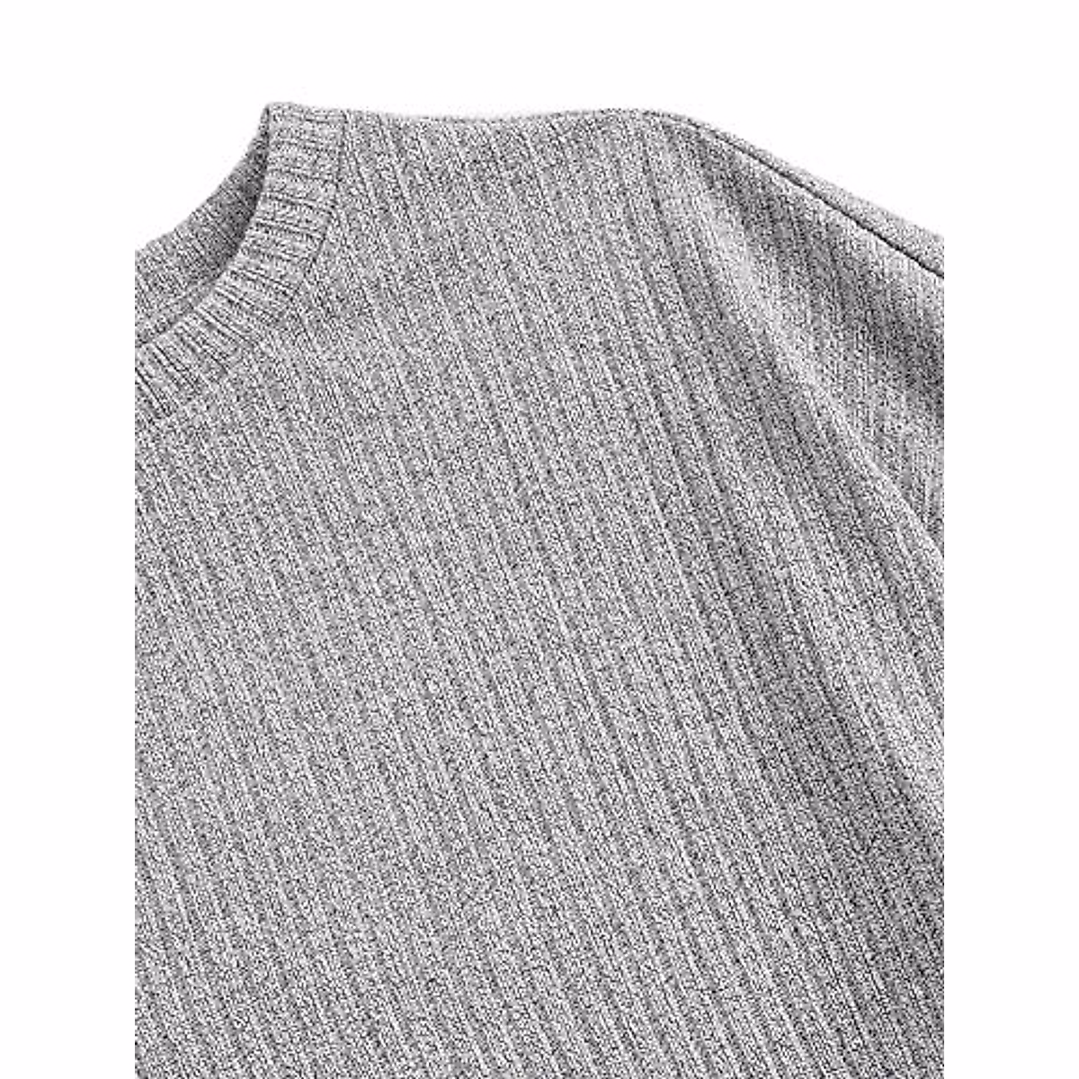 Verdusa Women's Rib Knit Long Sleeve Lounge Set 2 Piece PJ Set Nightwear Pajama Set Grey L