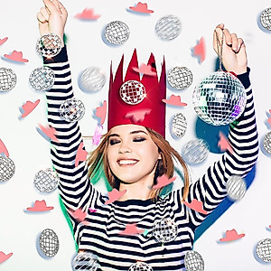 Sherr 400 Pcs Wedding Table Confetti Wedding Hat Confetti 70s 80s Disco Ball Cowgirl Party Decorations Engagement Party Supplies Girls Night Birthday Favors for Western Cowboy (Cool Style)