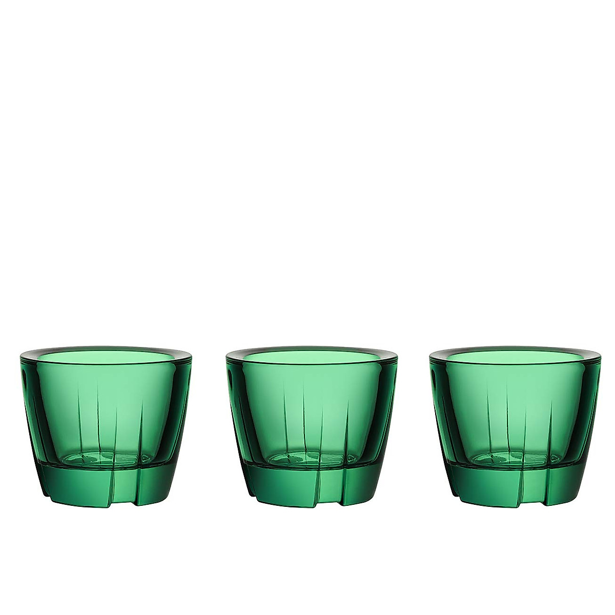 Kosta Boda Bruk Forest Green Votive/All Purpose Bowl,Set of 3,