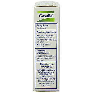 Boiron Gasalia, 3 Pack, (60 Tablets per Pack), Homeopathic Medicine for Gas Relief