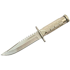 8" Outdoor Camping Stainless Steel Survival Fixed Blade Knife Hunting Fire Starter Kit Compass Sheath