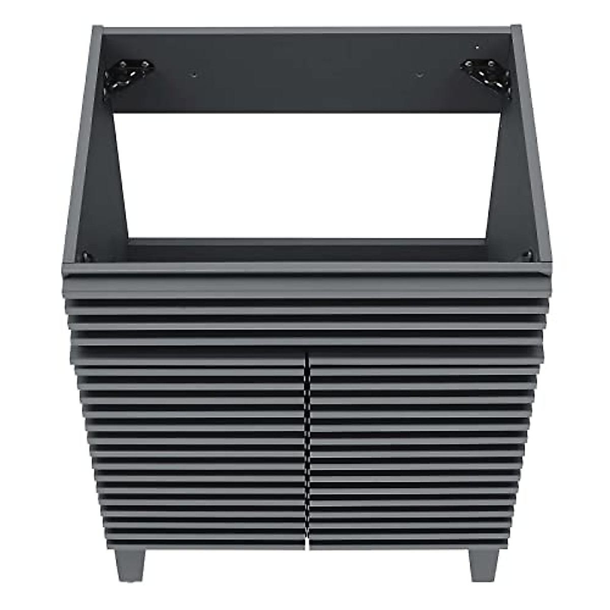 Modway Render Modern Style Wood Bathroom Vanity Cabinet in Gray