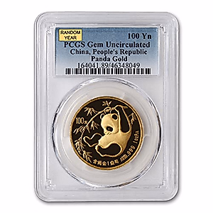 1982-2015 (Random Year) 1 oz Chinese Panda Gold Bullion Coin Gem Uncirculated 24K 100/500 Yuan GEMUNC PCGS