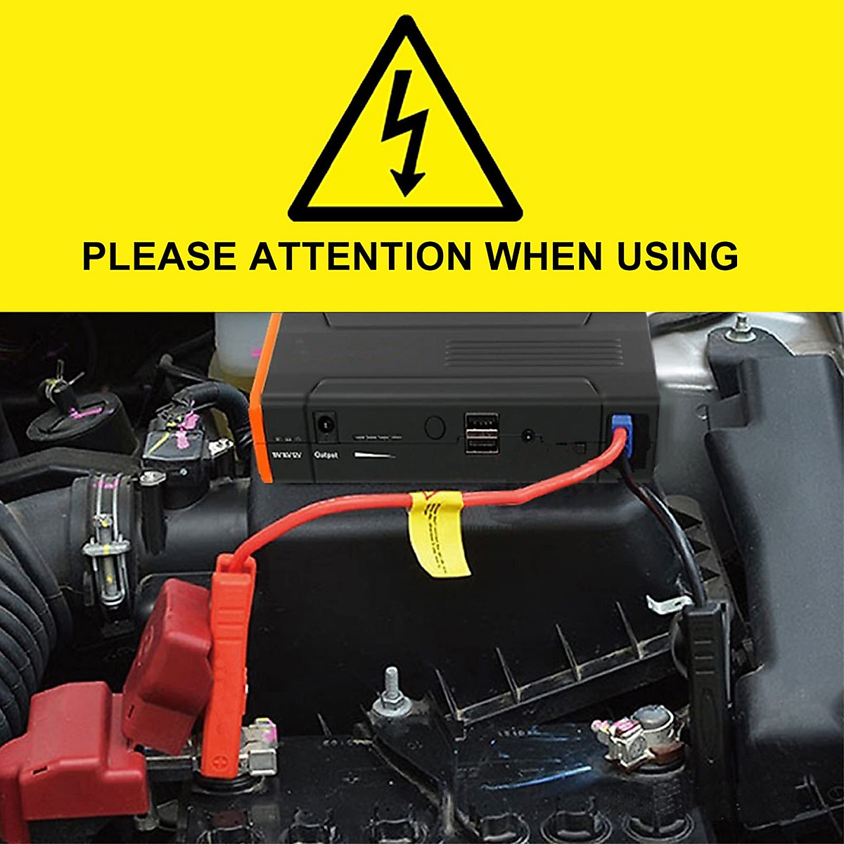 KUNCAN EC5 Jump Starter Cable with Battery Clamps - 12V Replacement Alligator Clips to EC5 Connector Car Jumper Cable for Emergency Portable Car Jump Start Battery Booster Cable 10AWG Silicone Wire