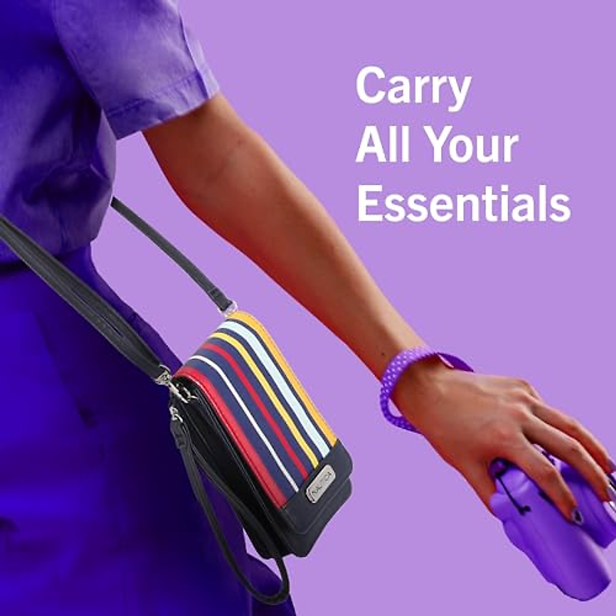 Nautica Women's Crossbody Cellphone Purse, Ribbon Stripe