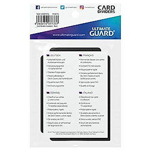 5 Packs Ultimate Guard Black Card Dividers (10) Standard Size Value Bundle!