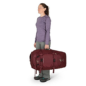 Osprey Fairview Trek 70L Women's Travel Backpack, Zircon Red