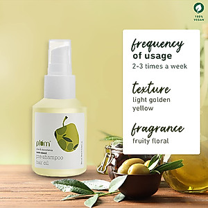 Olive and Macadamia Nutri-Shield Pre-Shampoo Hair Oil, For Dull, Damaged, Coloured Hair | Vegan Hair Oil