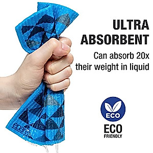 Eparé Swedish Dish Cloths & Cellulose Sponge Cloth - 8 Pack Blue Reusable Dish Cloth - Disposable Dish Cloths for Washing Dishes - Washable Swedish Dish Clothes - Sponge Cloths Kitchen Reusable