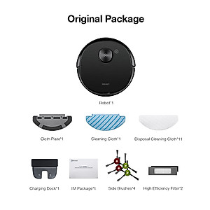 ECOVACS Deebot T8 AIVI Robot Vacuum Cleaner, Vacumming and Mopping in One-Go, Laser Mapping, Smart AI Object Recognition, On-Demand Live Video, Custom Clean, 3+ Hours of Runtime