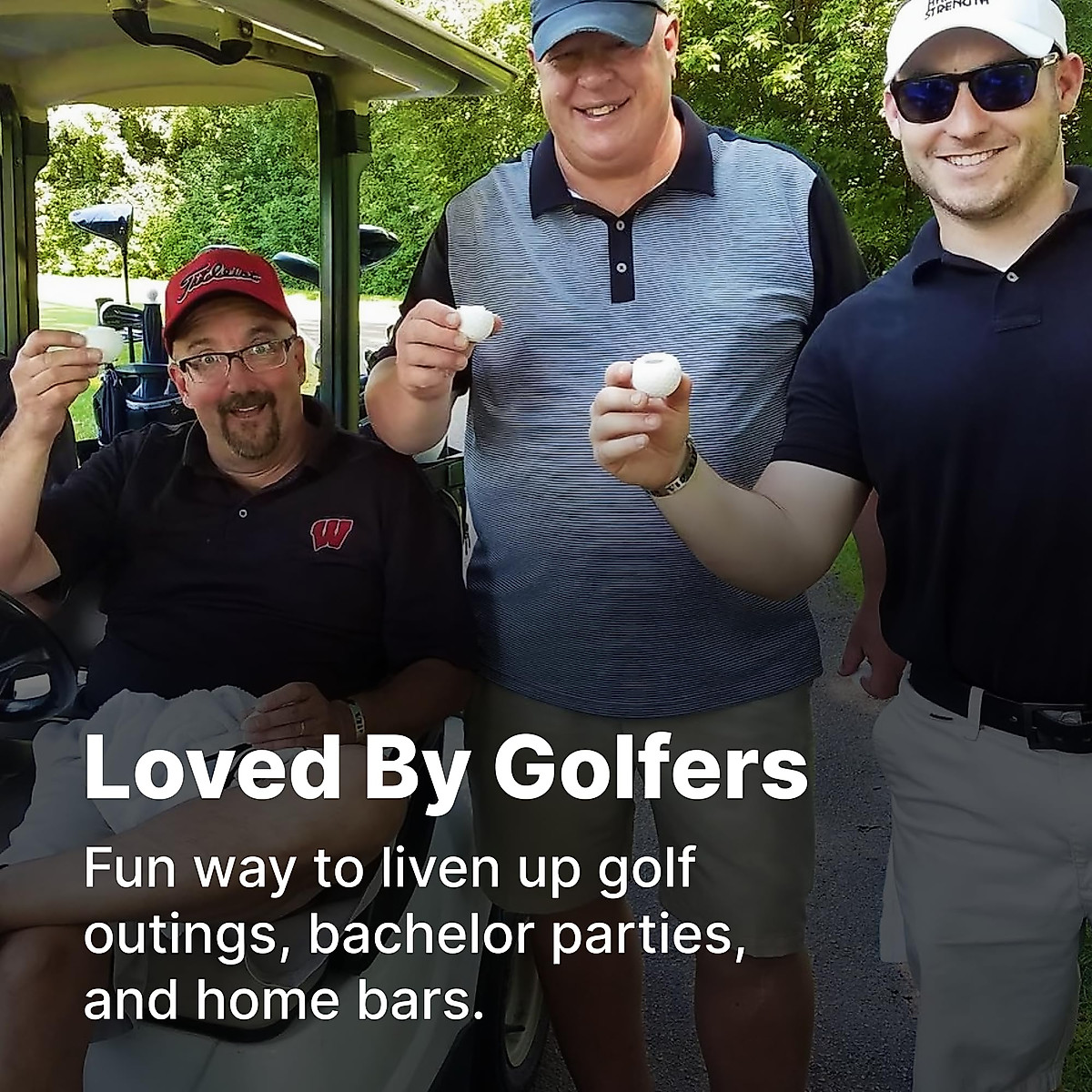 Golf Shots - Golf Ball Shaped Shot Glass, White