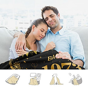 Antonia Bellamy 50th Birthday Gifts for Women Men, Happy 50th Birthday Gift Ideas Blanket 60’’X50’’, 1973 Birthday Gifts for Women, 50th Birthday Decorations, Turning 50 Year Old Birthday Gifts