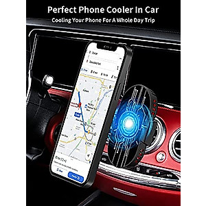SakuraClub Phone Cooler, Cell Phone Cooling Fan with Dual Cooling Chip, Cooling Case for iOS/Android Phones, Fit for Mobile Gaming, Video Streaming, Car Driving (Need to Be Plugged in)