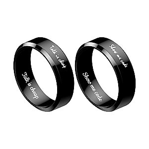 eycatch jewelry Sun and Moon Matching Rings - Promise Rings For Couples, Best Friend Rings, 2PCS