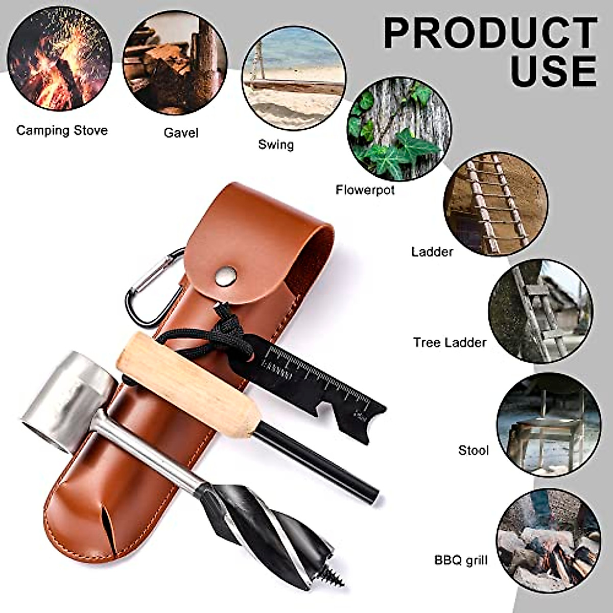 A4R Bushcraft Gear - Hand Auger Wrench – Bushcraft Hand Auger Wrench - Scotch Eye Wood Auger - Scotch Eye Auger