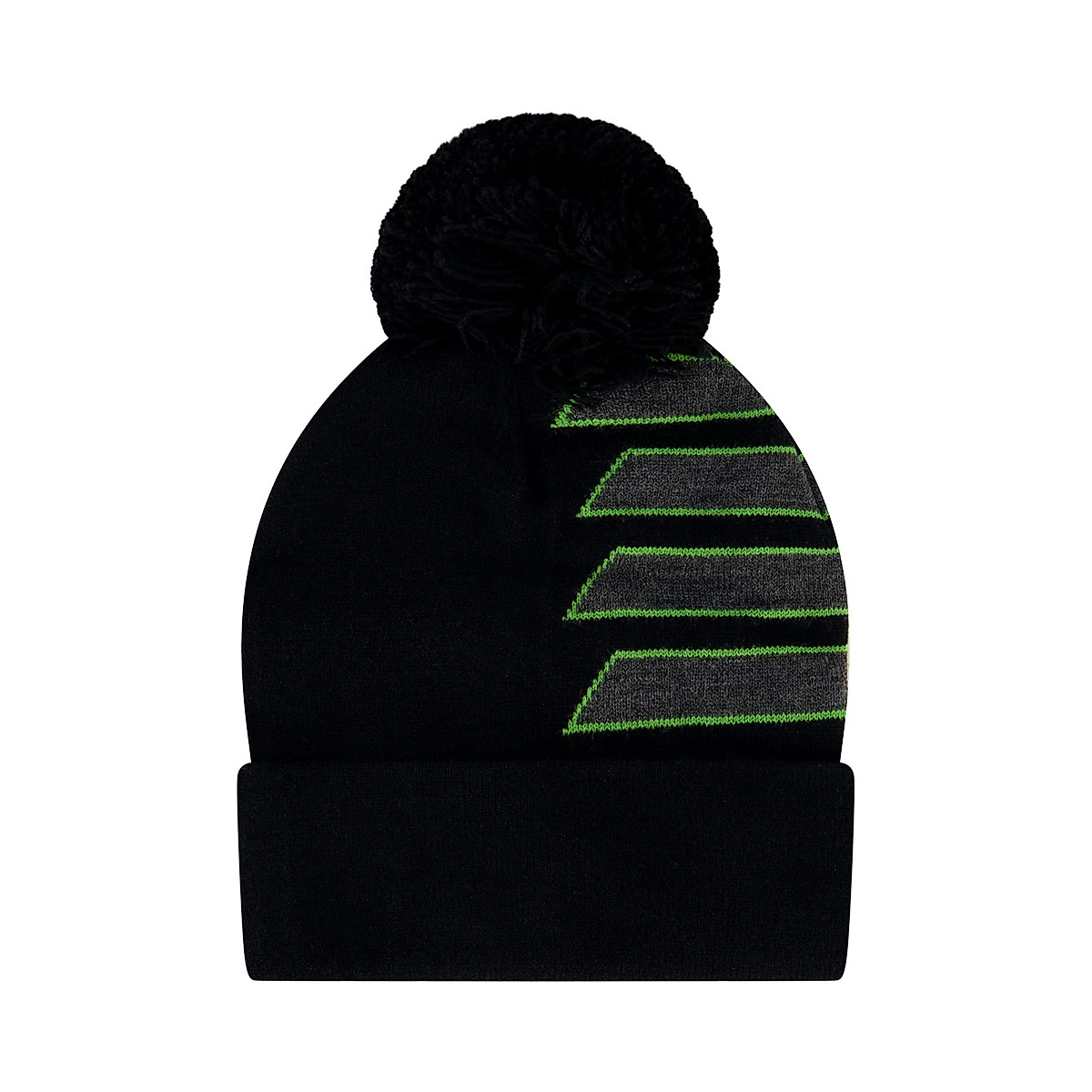 Concept One Xbox Series X Beanie Hat, Controller Design Cuffed Knit Winter Cap with Pom, Black, One Size