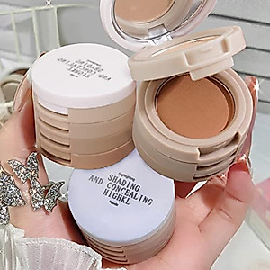 HOSAILY 4 in 1 Color Matte Eyeshadow Palette High Pigmented Natural Nude Eyeshadow Makeup Palette Long Lasting Eyeshadow Palette with Eyeshadow Brush