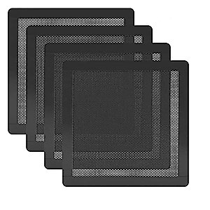 HFEIX 120MM PC Fan Dust Filter Computer Case Fan Magnetic Frame Dust Filter Fine PVC Mesh Length 4.72 x 4.72 inches Black-4Pack