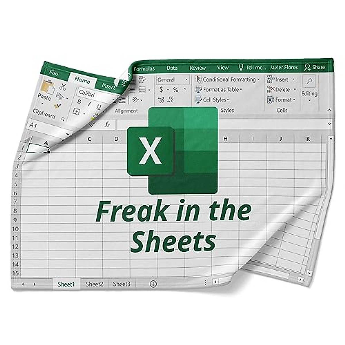Jschlatt Freak in The Sheets, Funny, Excel Spreadsheet Throw Blanket for Women Men 60" x 50" (150cm x 130cm)