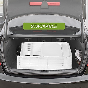 LUCKYERMORE 6 Pack White Plastic Folding Chair, Foldable Party Chairs, 330 lbs Capacity,Indoor Outdoor Folding Chairs,for Wedding Backyard Events Meeting House Festivals Dinner,Stackable