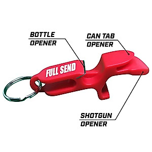 SHEBAM Full Send Red Shotgun Tool Bottle Opener Nelk Boys