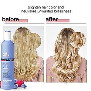 Milk_shake Silver Shine Purple Shampoo for Blonde Hair - Blonde Toner for Brassy Hair 100% SLES-Free, 10.1 Fl Oz