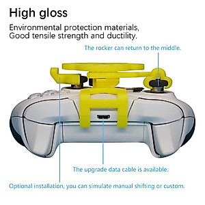 Lycuiw For Xboxone/X/S/Elite Racing Games Mini Steering 3D printing Wheel Auxiliary Controller Game Joystick Simulator Gamepad (silver)