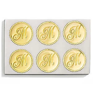 PaperDirect Gold Foil Letter M Monogram Seals, Envelope Accessories, Set of 100