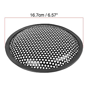 X AUTOHAUX Universal 6 Inch Car Audio Speaker Subwoofer Metal Waffle Grill Cover Protector with Rubber Edge and Clips 2pcs