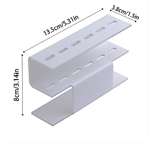 Tweezers Stand Holder, Tweezers Organizer Storage Rack Acrylic Plastic Holder for Tweezers Scraper Shears Tools Ideal Make Up Accessories Tweezer Holder (White)