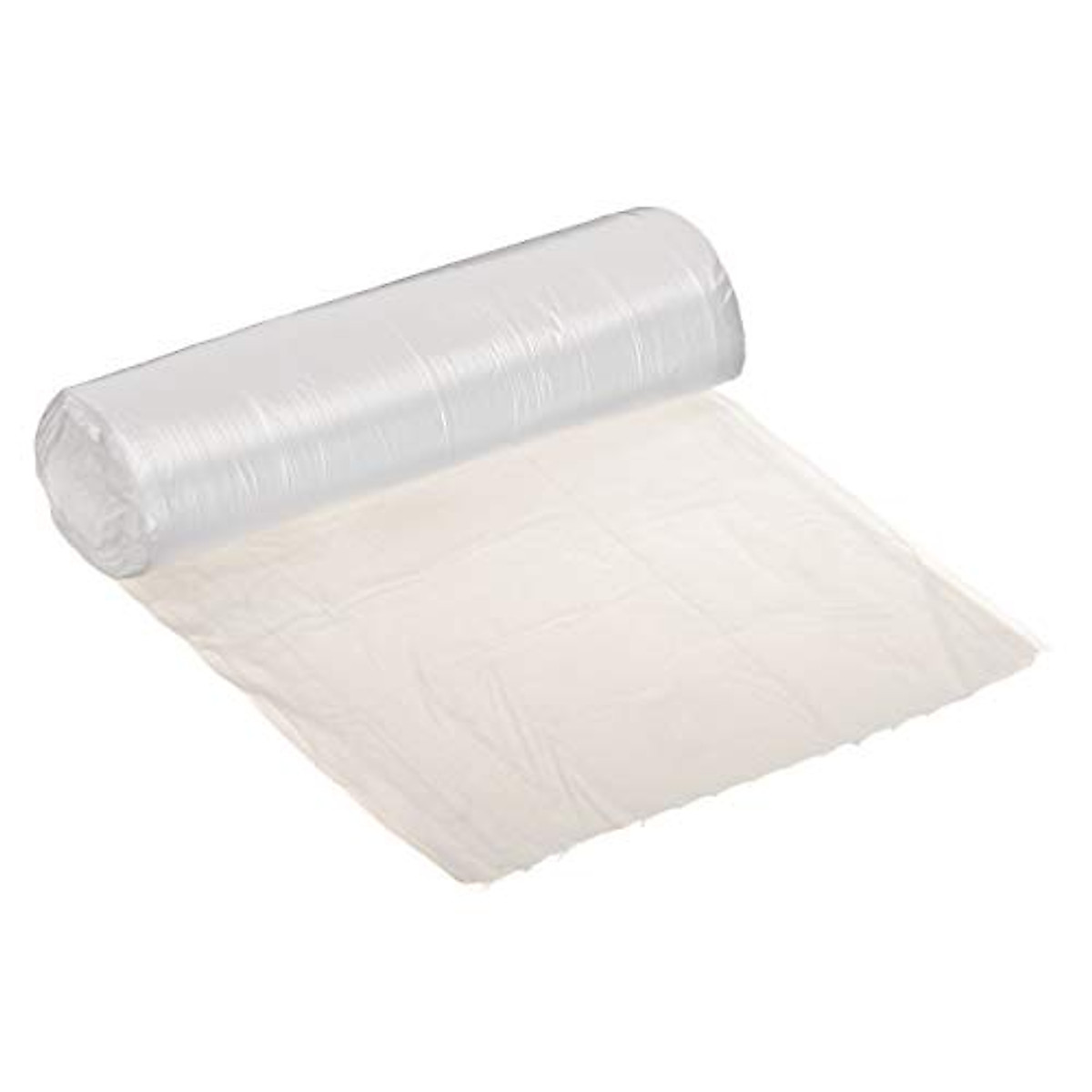 AmazonCommercial 10 Gallon Trash Bags 24" x 24" - 6 Micron Natural Clear High Density Commercial Garbage Bags - 200 count